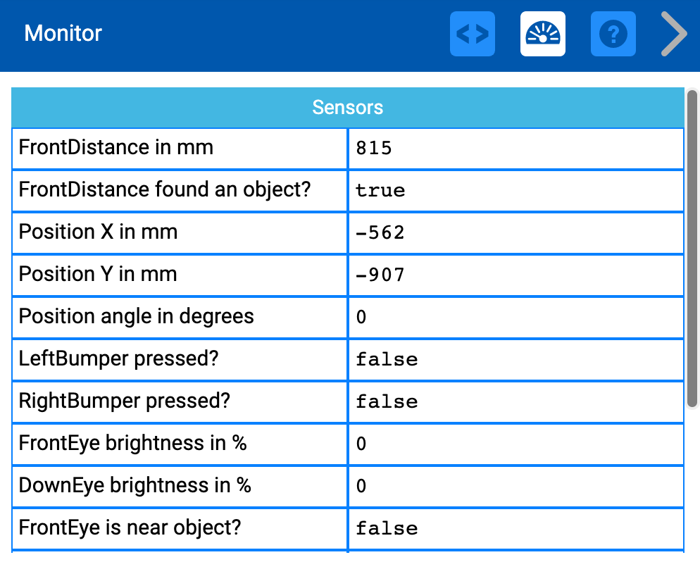 Troubleshooting Sensors in VEXcode VR – VEX Library